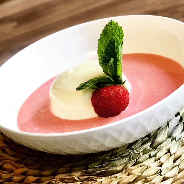 Chilled Strawberry Soup with Yoghurt Panna Cotta - Adelaide Showgrounds ...